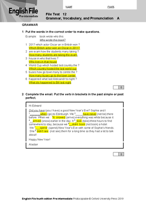 English File 4e Elementary TG PCM Grammar 2B - 172 women a car boots a ...