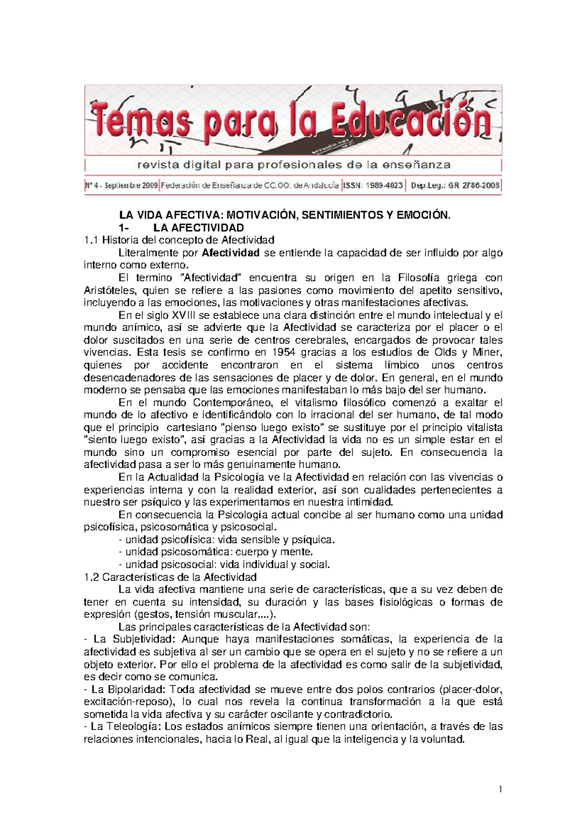 11 Espigares Navarro 2009 La vida afectiva motivacion sentimientos y ...