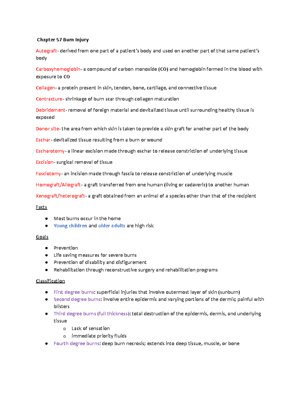Ch. 57 Burns MS3 - Chapter 57 Burn Injury Autograft- derived from one ...