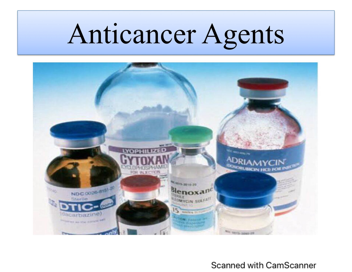 Chemotherapeutic agents 1 - Pharmaceutical Chemistry - Studocu