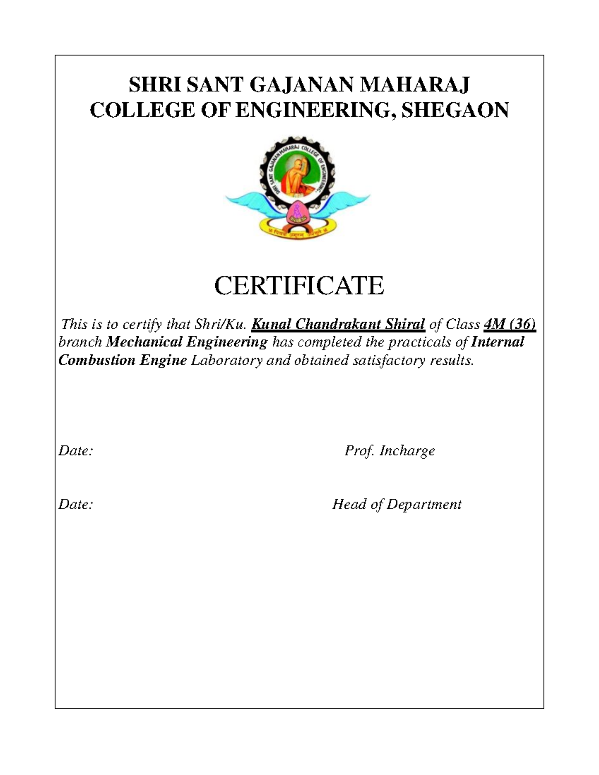 36 Kunal C Shiral ICE journal 2021 - SHRI SANT GAJANAN MAHARAJ COLLEGE ...