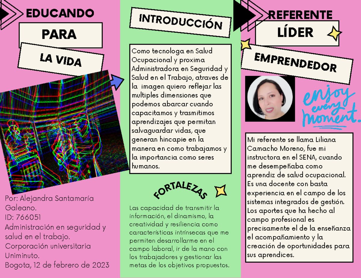 Actividad 4 Tríptico Alejandra Santamaría - LÍDER EMPRENDEDOR ...