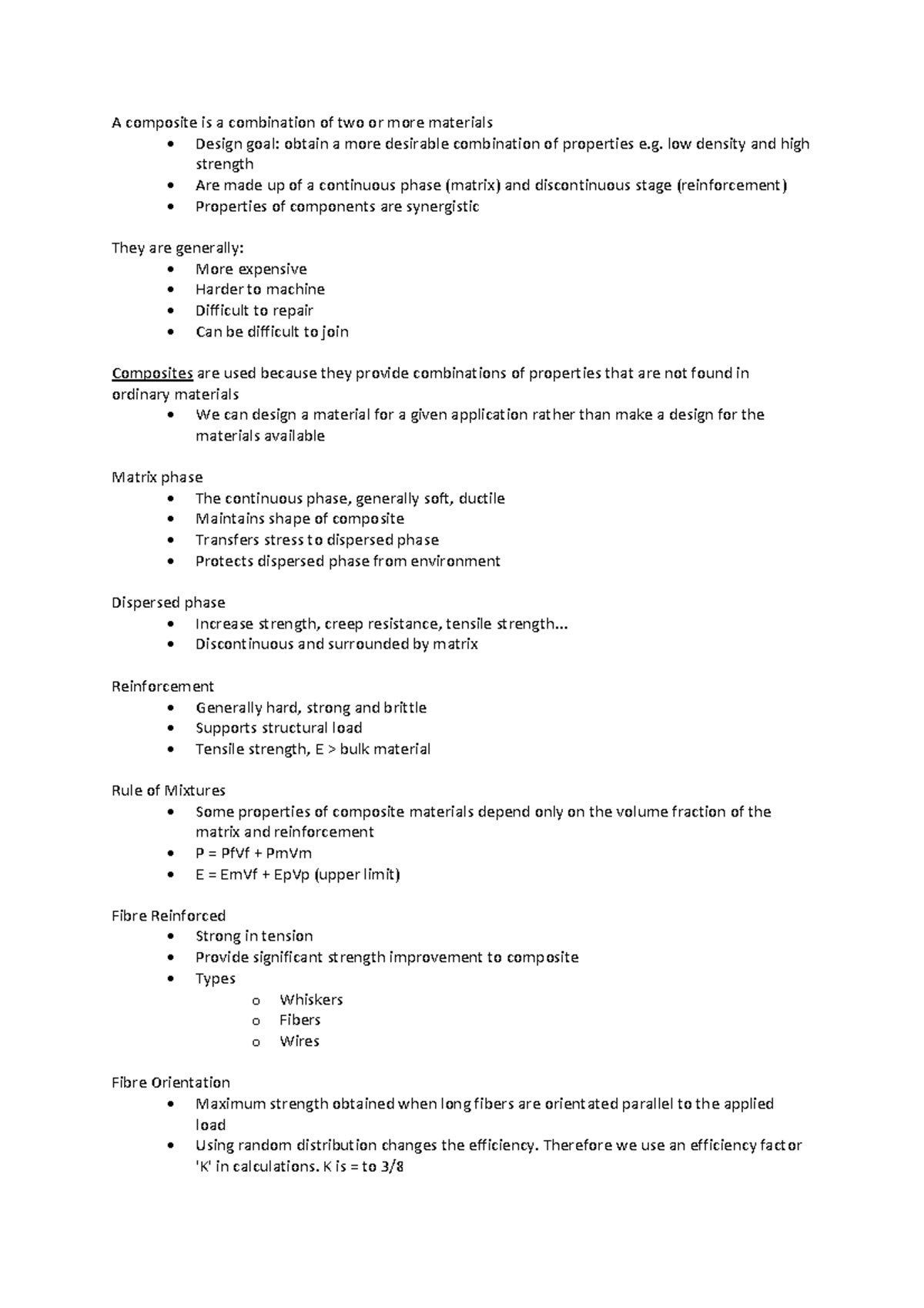 Composites Summary Notes || Chemistry & Materials Science - A composite ...