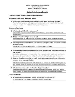 MOA115 WK2 Lab - MOA115 Medical Records and Insurance Week 2 Lab – ICD-10 Coding ICD Coding ...