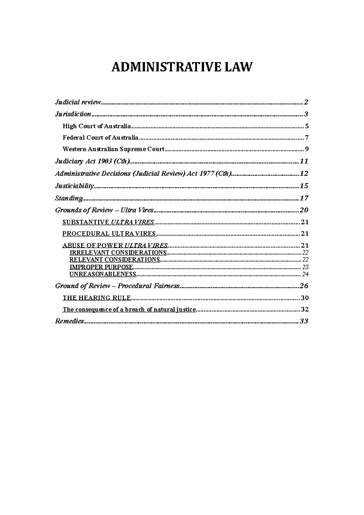 Administrative Law Notes - ADMINISTRATIVE LAW Judicial - Studocu