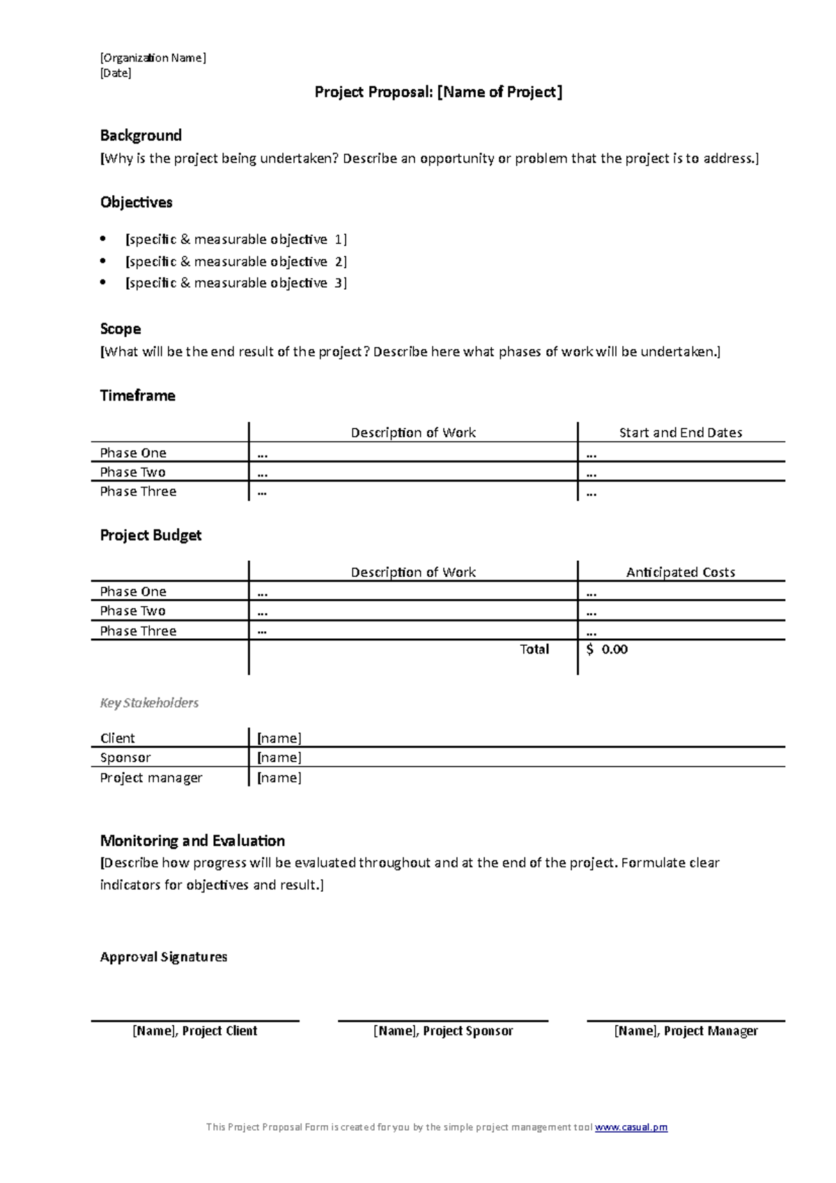 Project Proposal Template - [Organization Name] [Date] Project Proposal ...