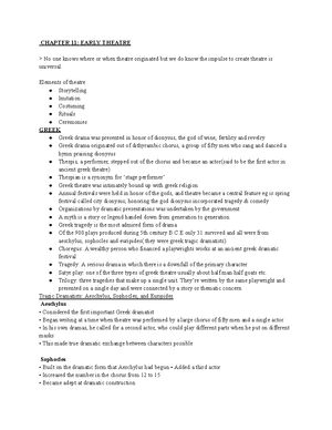 Thea 100 ch7-10 study guide - CHAPTER 7: THEATRE SPACES 1 Most common ...