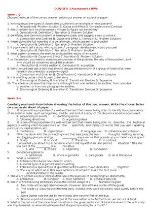 RWS Concepts AND Activity Sheets Q1 WEEK 1-4 - Reading and Writing Skills Week 1- Subject ...