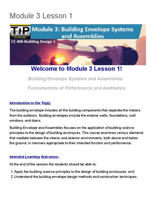 Module 4 Lesson 2 CE 104 - Building Systems Design-converted - Module 4 Lesson 2 Welcome to ...
