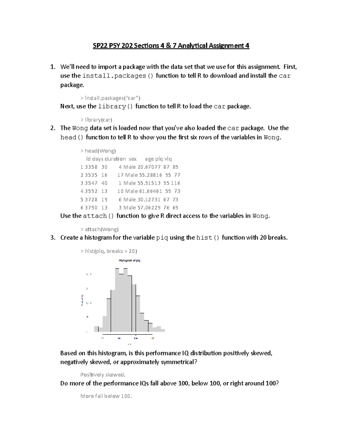 SP22 PSY 202 Sections 4-7 Analytical Assignment 4 - Studocu