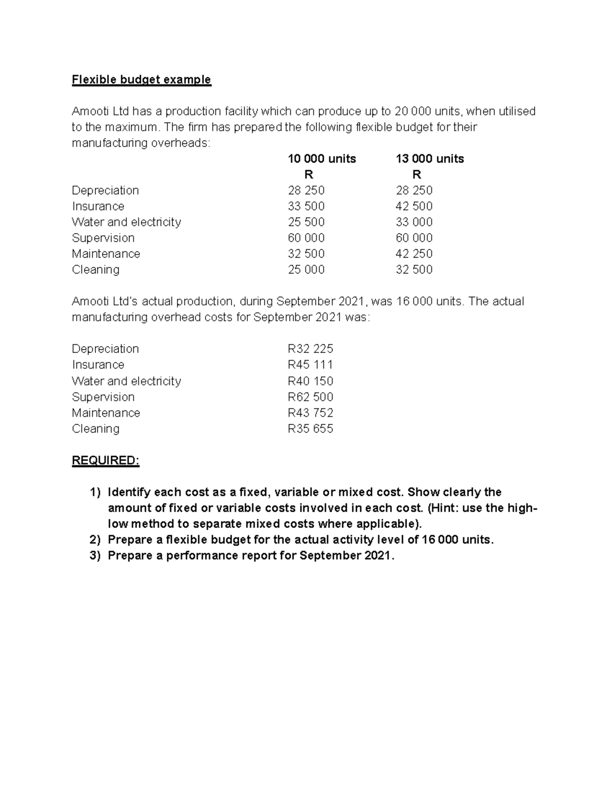 Flexible budget example-Chapt 11.pdf - Flexible budget example Amooti ...