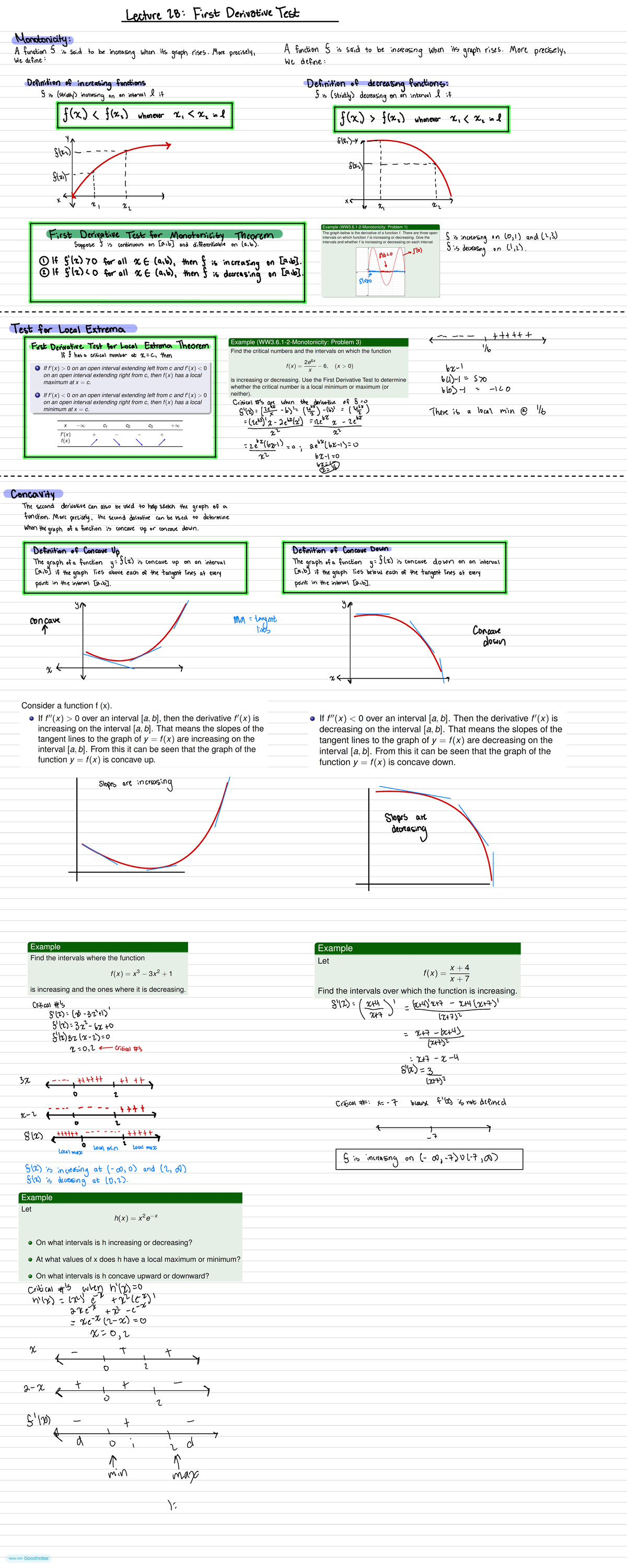 Calculus 113 - Notes given from Semester 1, Fall, Professor Murragarra ...