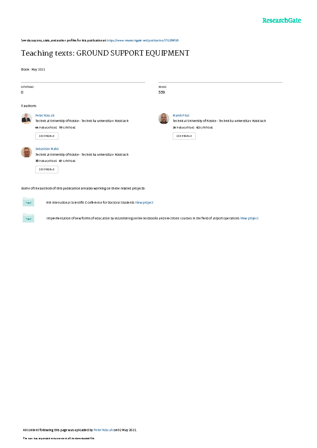Ground Support Equipment - See discussions, stats, and author profiles ...