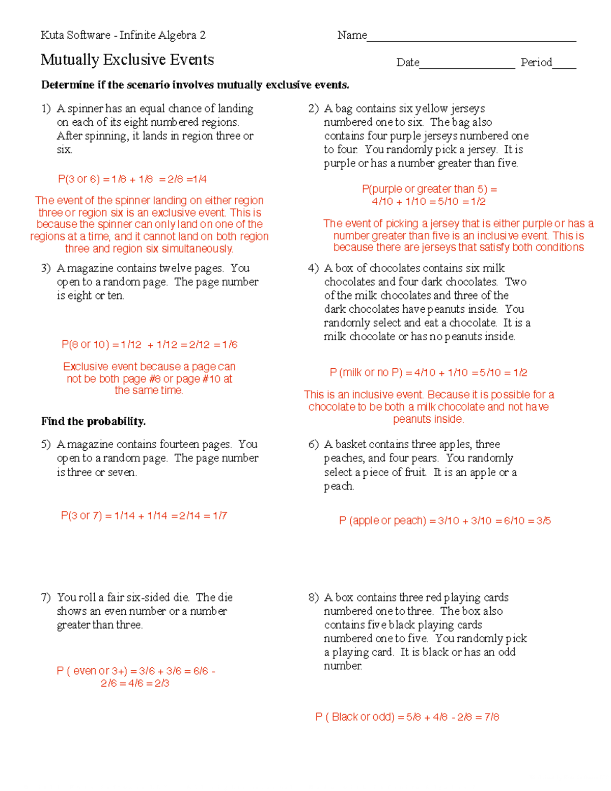 Mutually Exclusive Events - ©K T 2 k 0 T 1 _ 5 V OKyuGtDai GShogf_tgw ...