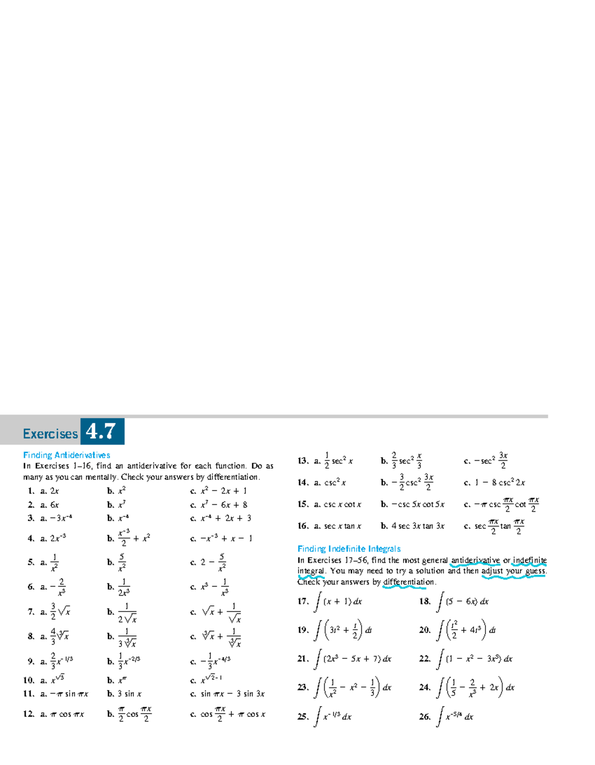 MAT1001 Assignment Chapters - Finding Antiderivatives In Exercises 1–16 ...