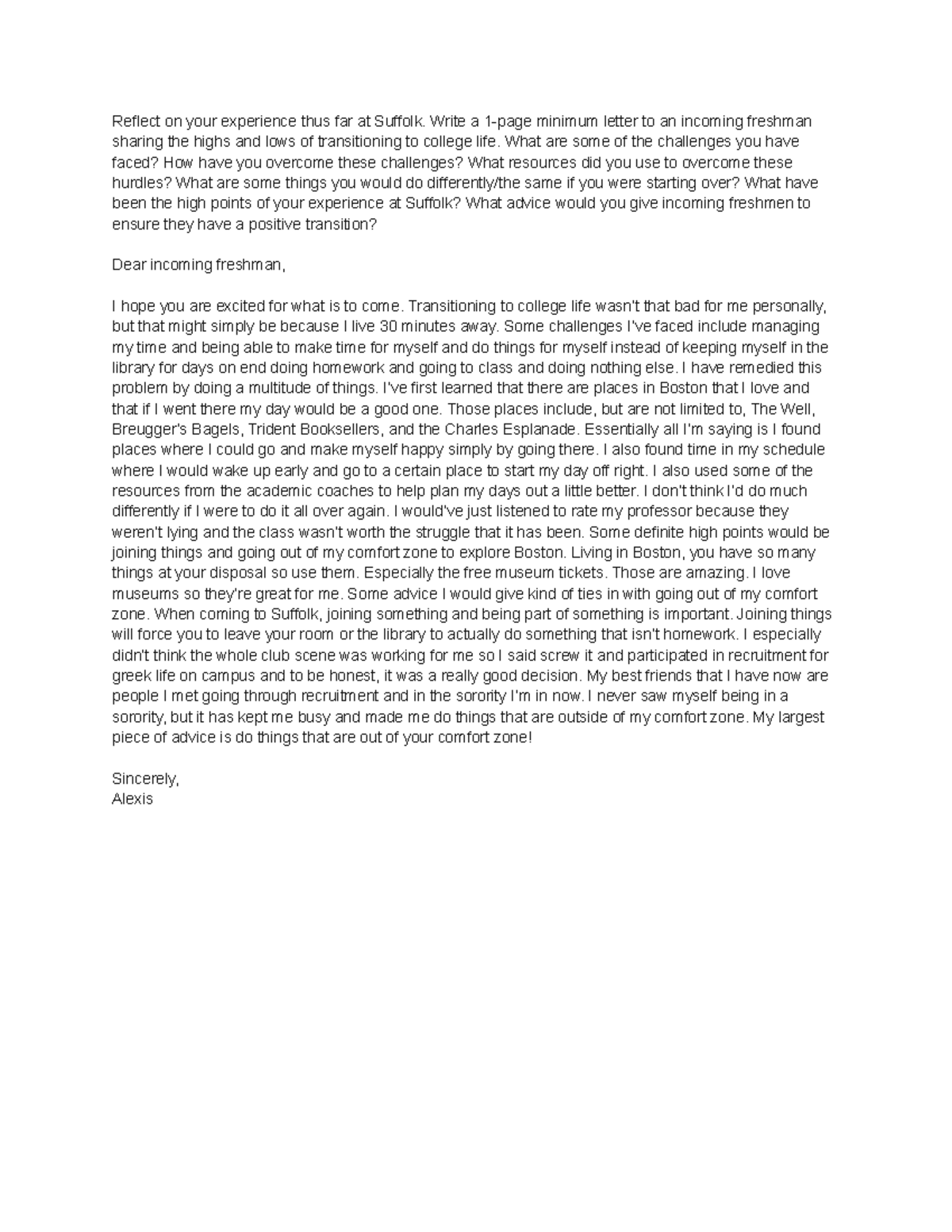 CAS Self-reflection - reflection - Reflect on your experience thus far ...