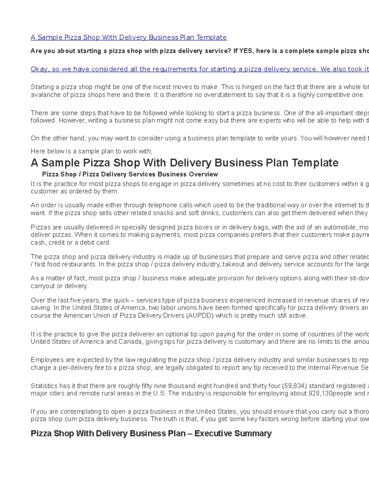 Pdfcoffee - It is the practice for most pizza shops to engage in pizza ...