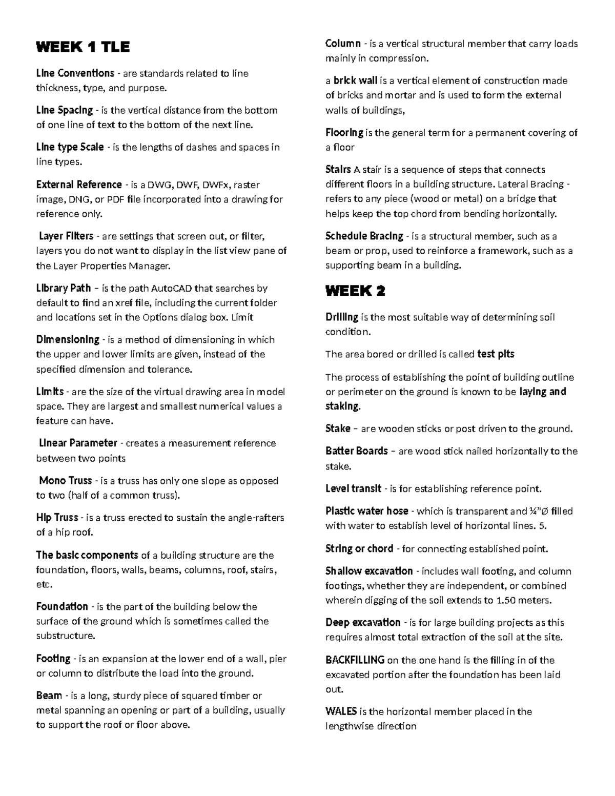 TLE- Reviewer - Good - WEEK 1 TLE Line Conventions - are standards ...