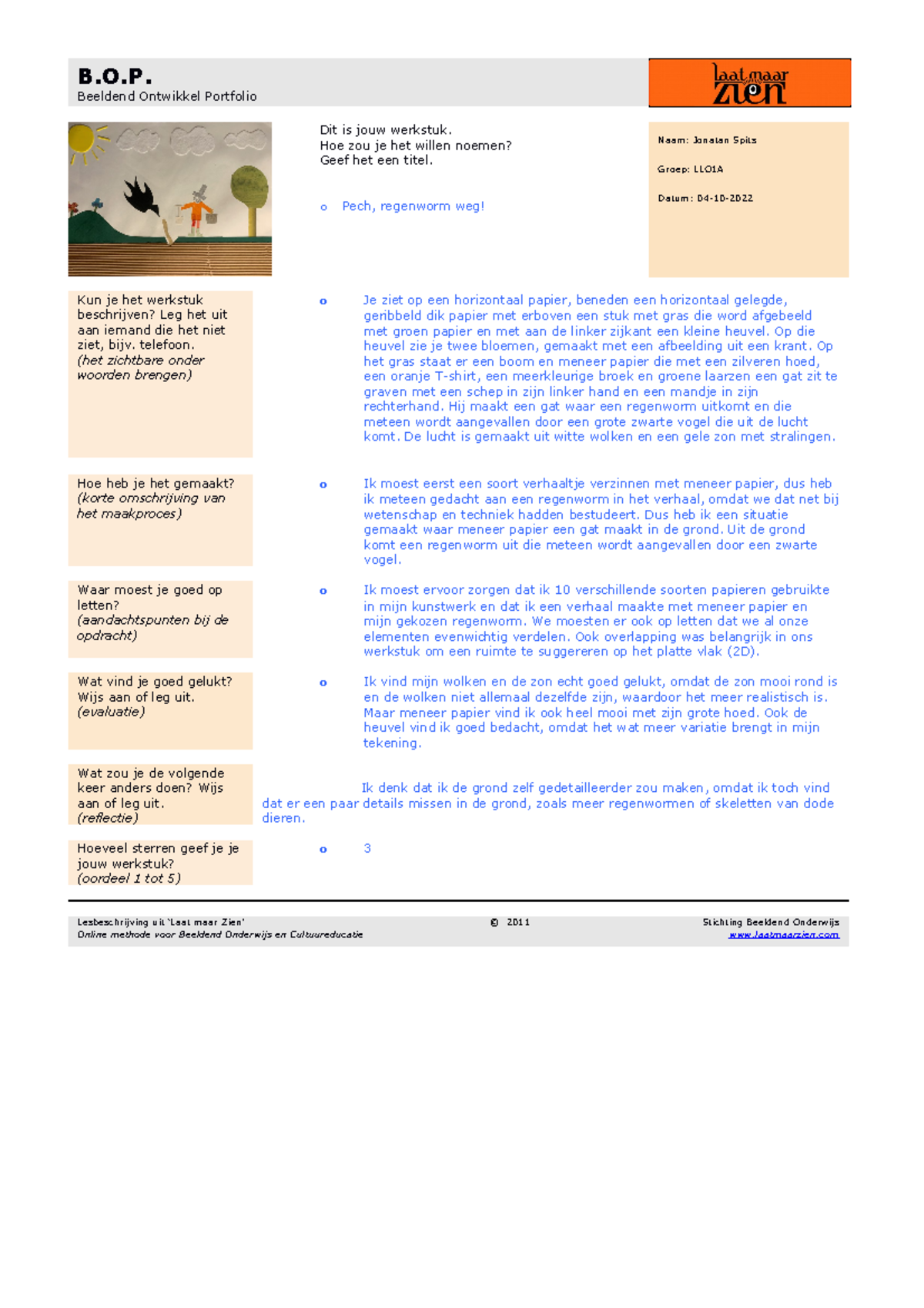 Beeldend Ontwikkel Portfolio Opdracht 2 - B.O. Beeldend Ontwikkel ...