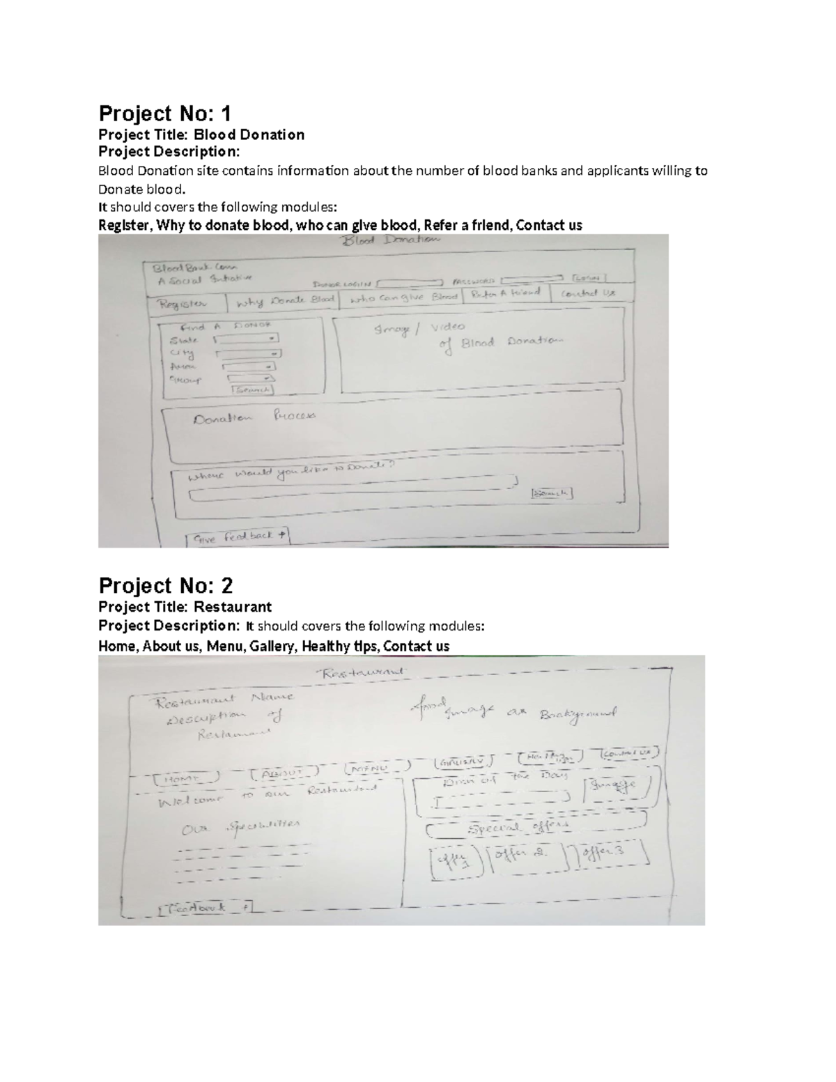 Project Topics - Project No: 1 Project Title: Blood Donation Project ...