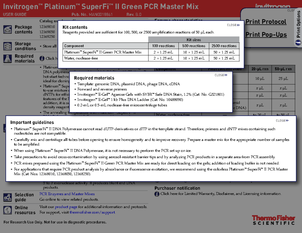 MAN0018861 Platinum Super Fi II Green PCR MM UG - USER GUIDE Pub. No ...