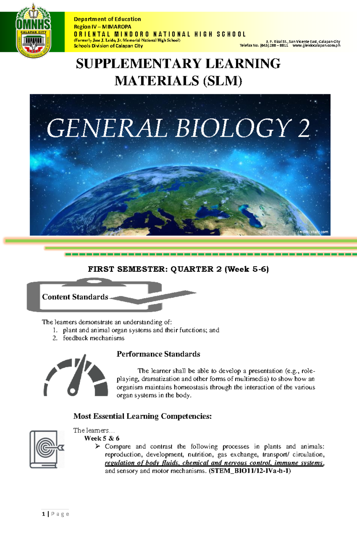 Mmmmmiiiiilllll9 - SUPPLEMENTARY LEARNING MATERIALS (SLM) GENERAL ...