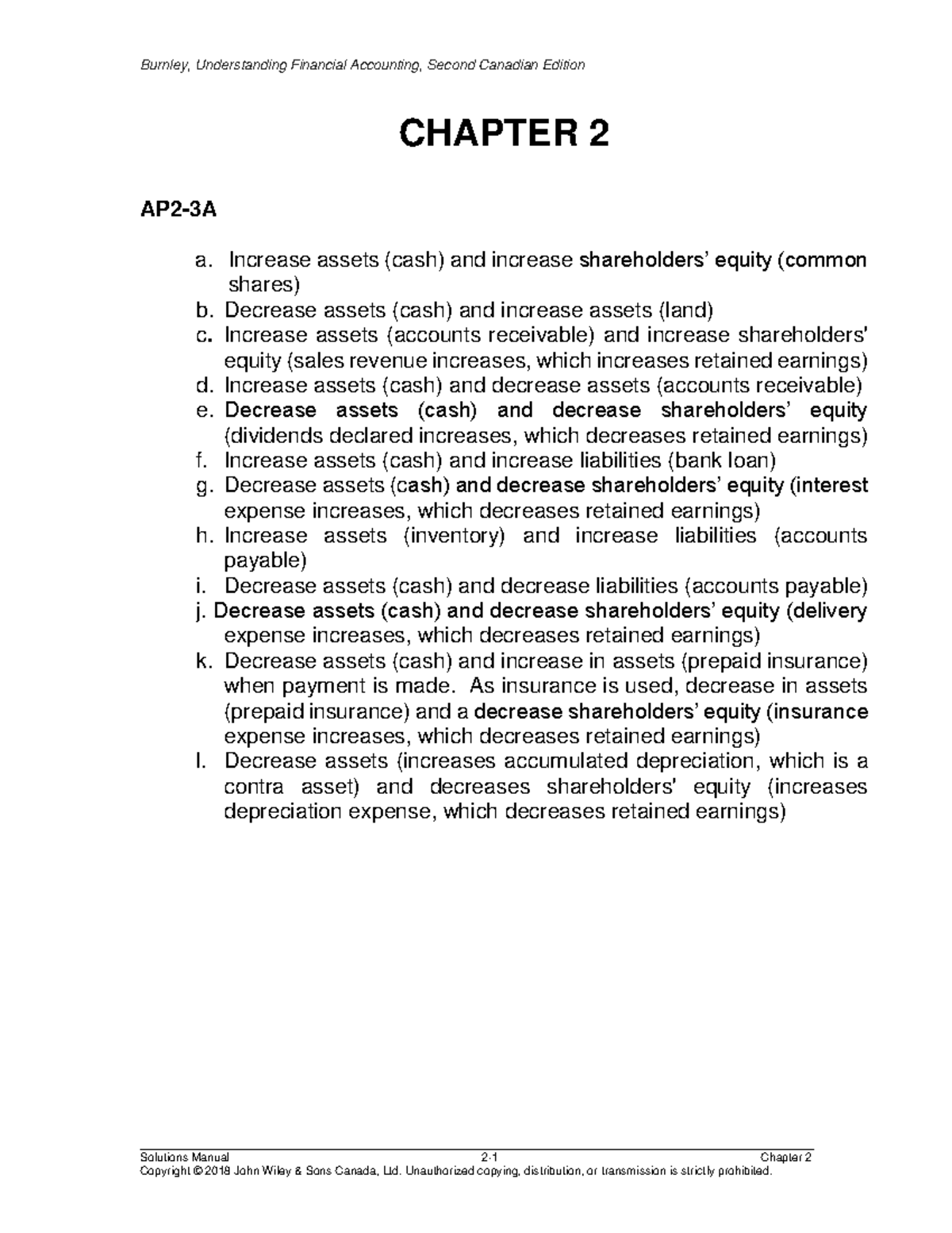 Burnley Chapter 2 - Solutions to Selected Problems(2020) - Solutions Manual 2-1 Chapter 2 ...