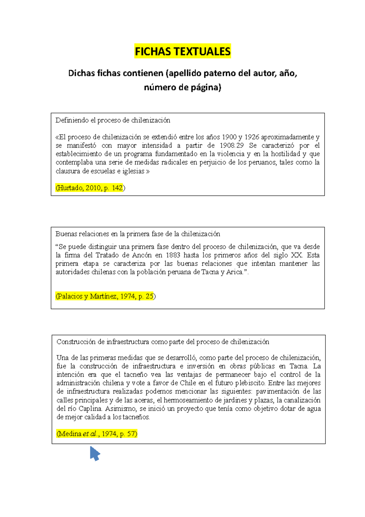 Fichas Textuales - tutorial - FICHAS TEXTUALES Dichas fichas contienen ...