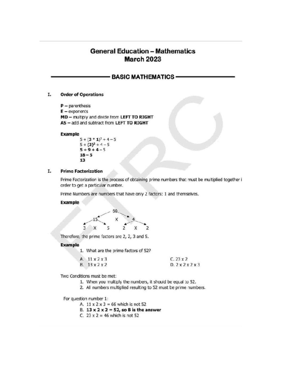 FTRC1 - NEW CURRICULUM LET REVIEWER - Foundations of Early Childhood ...
