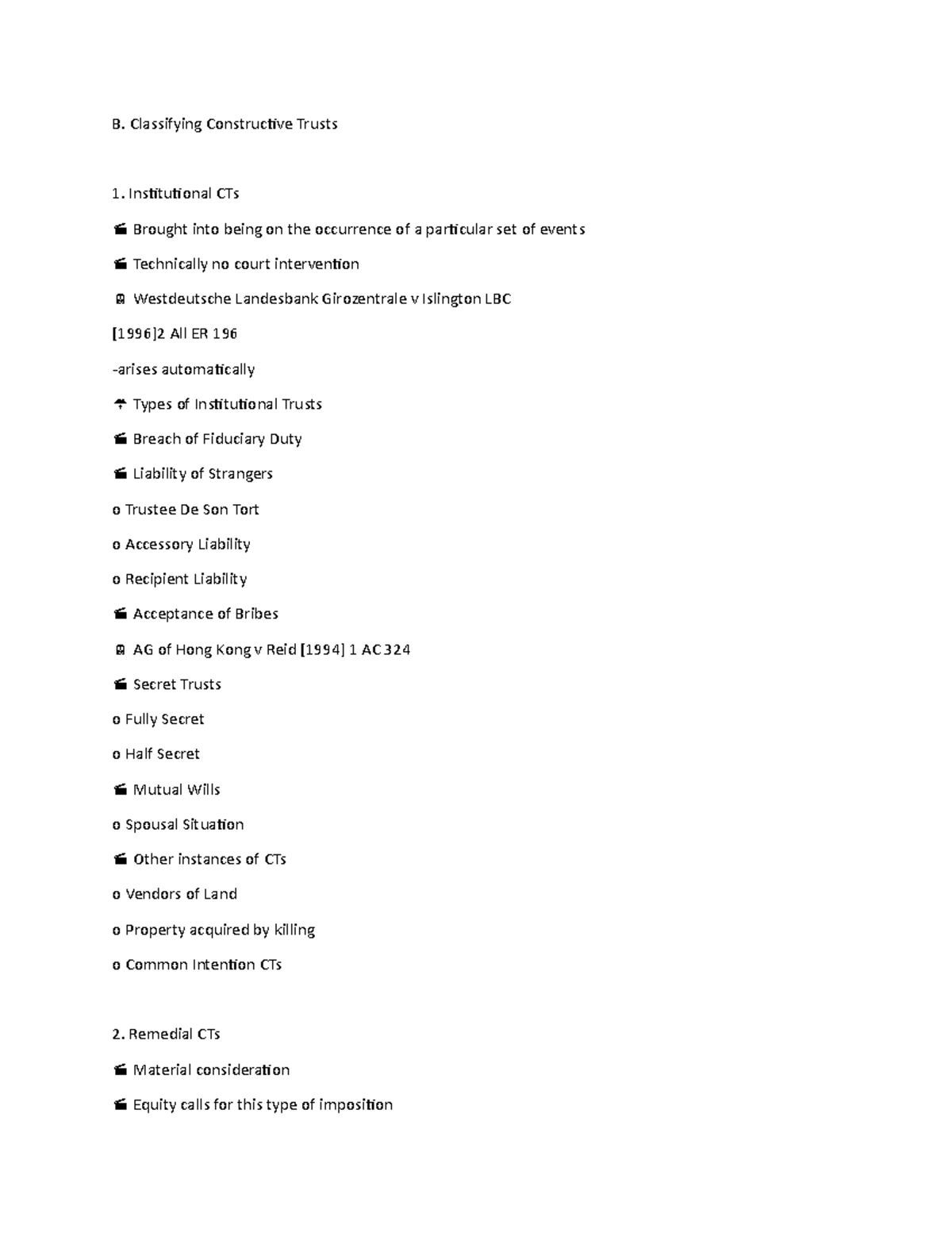 Classification of constitutional trust - B. Classifying Constructive ...