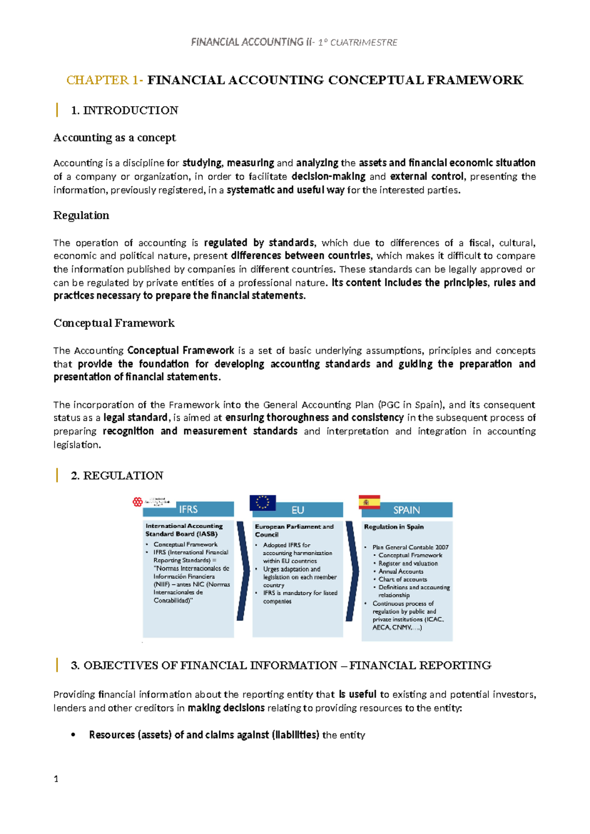 TEMA 1- CONTABILIDAD FINANCIERA - CHAPTER 1- FINANCIAL ACCOUNTING CONCEPTUAL FRAMEWORK | 1 ...