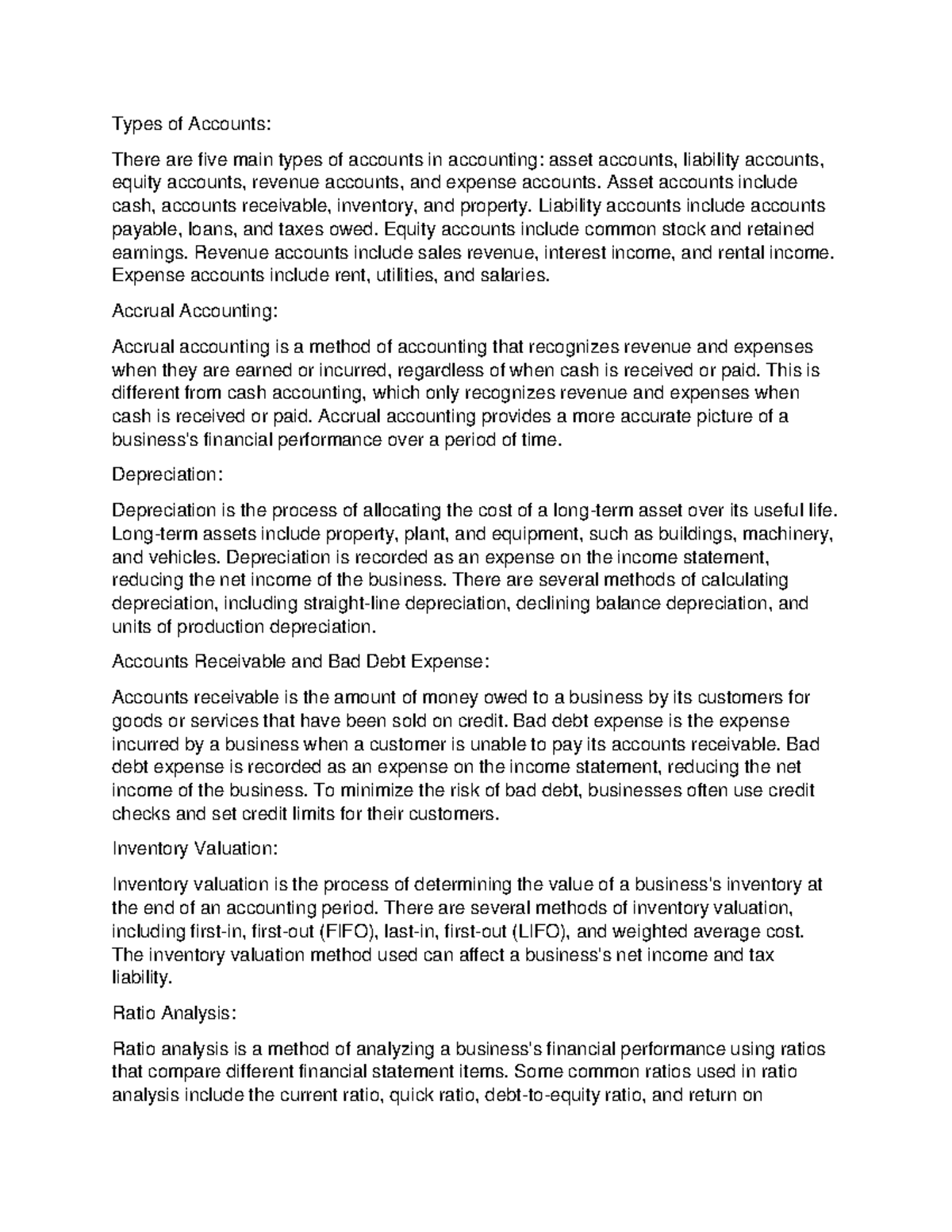 Accounting - Types of Accounts: There are five main types of accounts ...