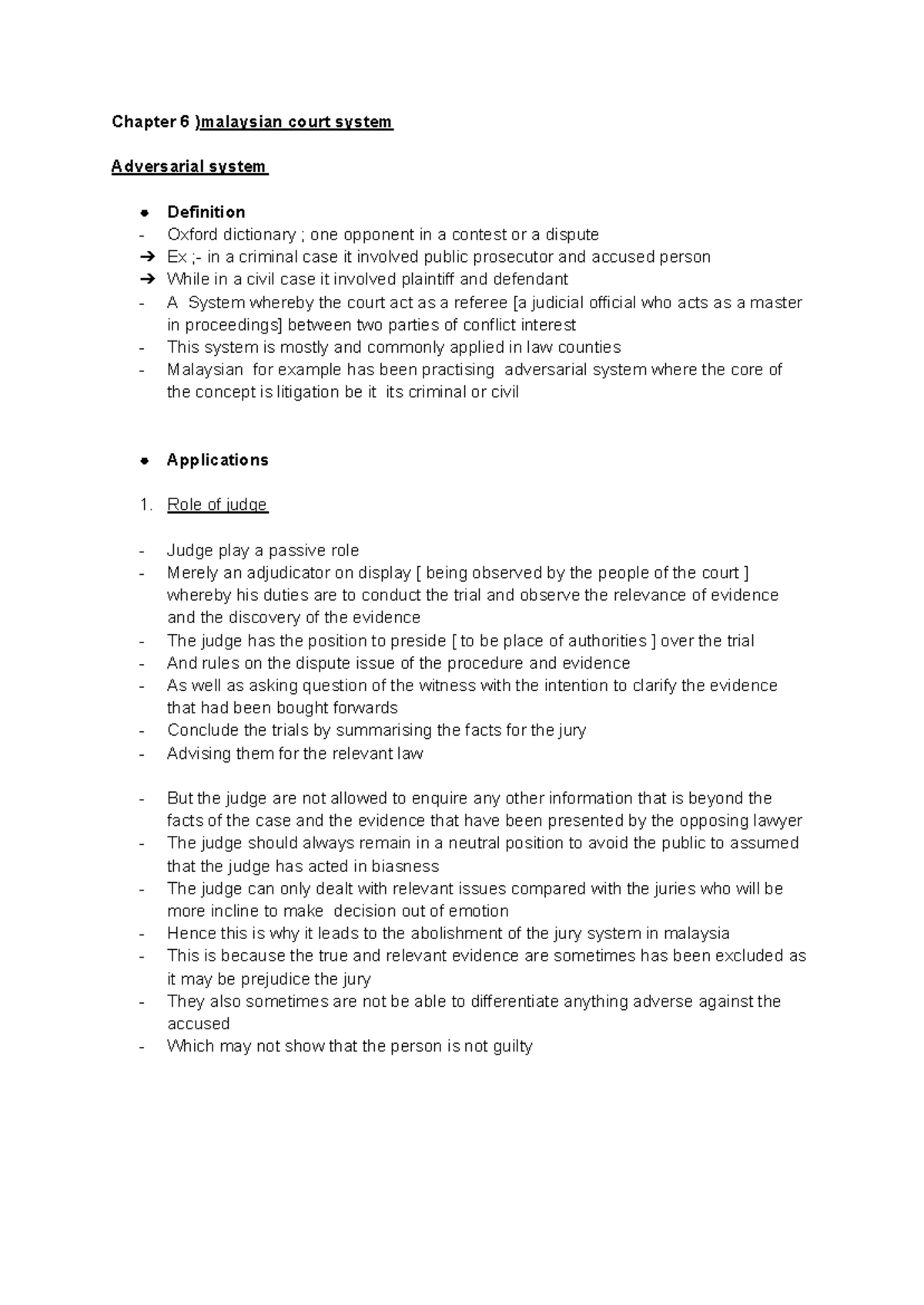 Chapter 6 ) adversarial system - Chapter 6 )malaysian court system ...
