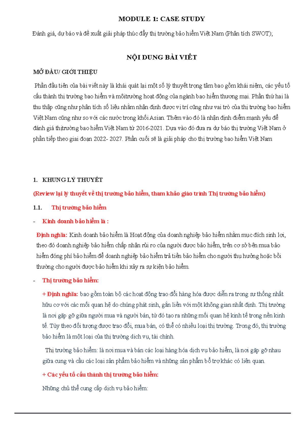 FIN1109212 A04-06 - asdasdasdas - MODULE 1: CASE STUDY Đánh giá, dự báo và đề xuất giải pháp ...