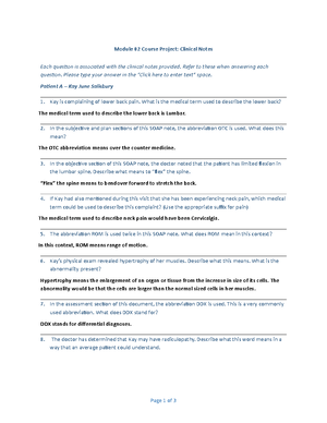 Module 06 Course Project - Full Medical Record - Module 05 Course ...