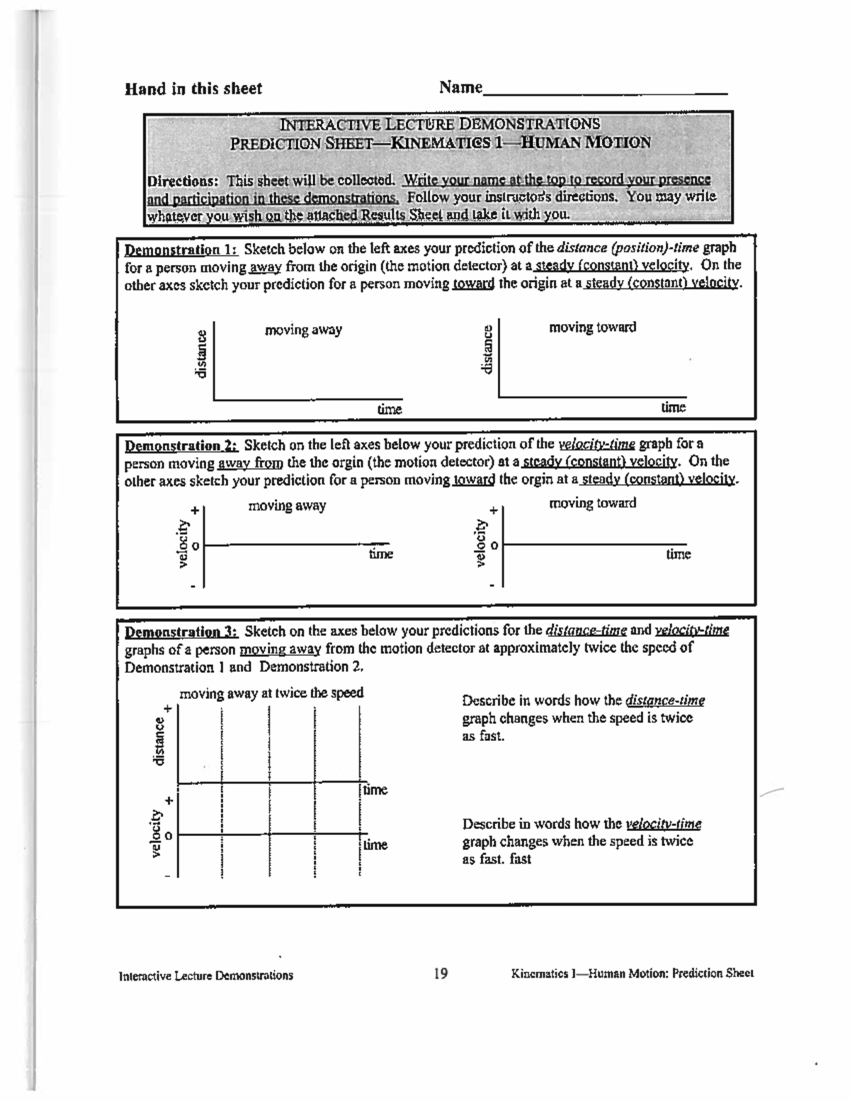 K1 demo - Kinetics demo - PHYS 1301 - Studocu
