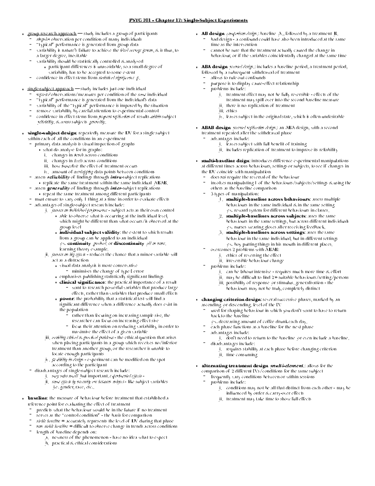 PSYC 201 Notes - Ch. 12 - Dr. David Polson - PSYC 201 - Chapter 12 ...