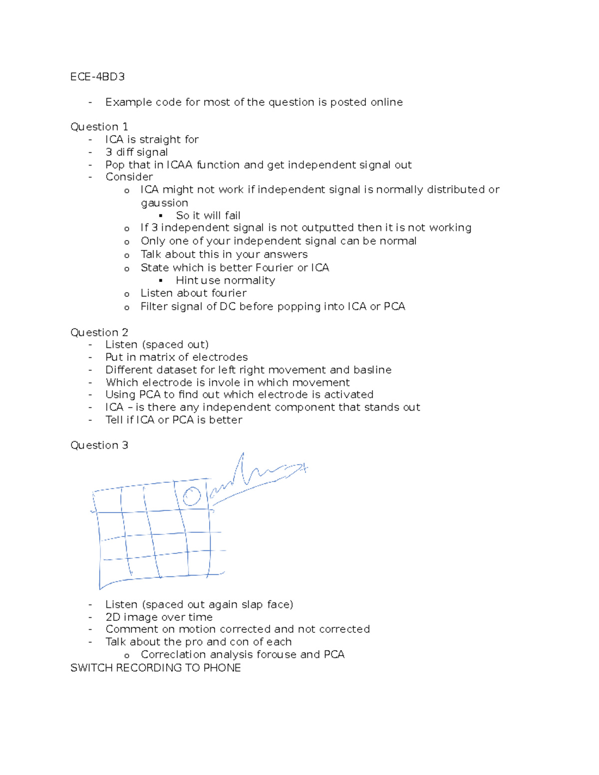 Assignment 2 - ECE-4BD3 - Example code for most of the question is ...