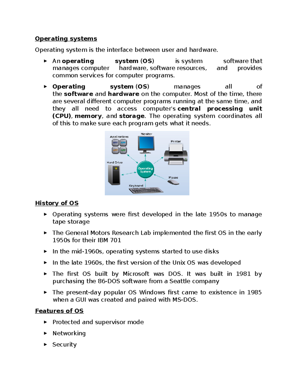 Operating Sysytem Drgree Computer Science Operating Systems Operating