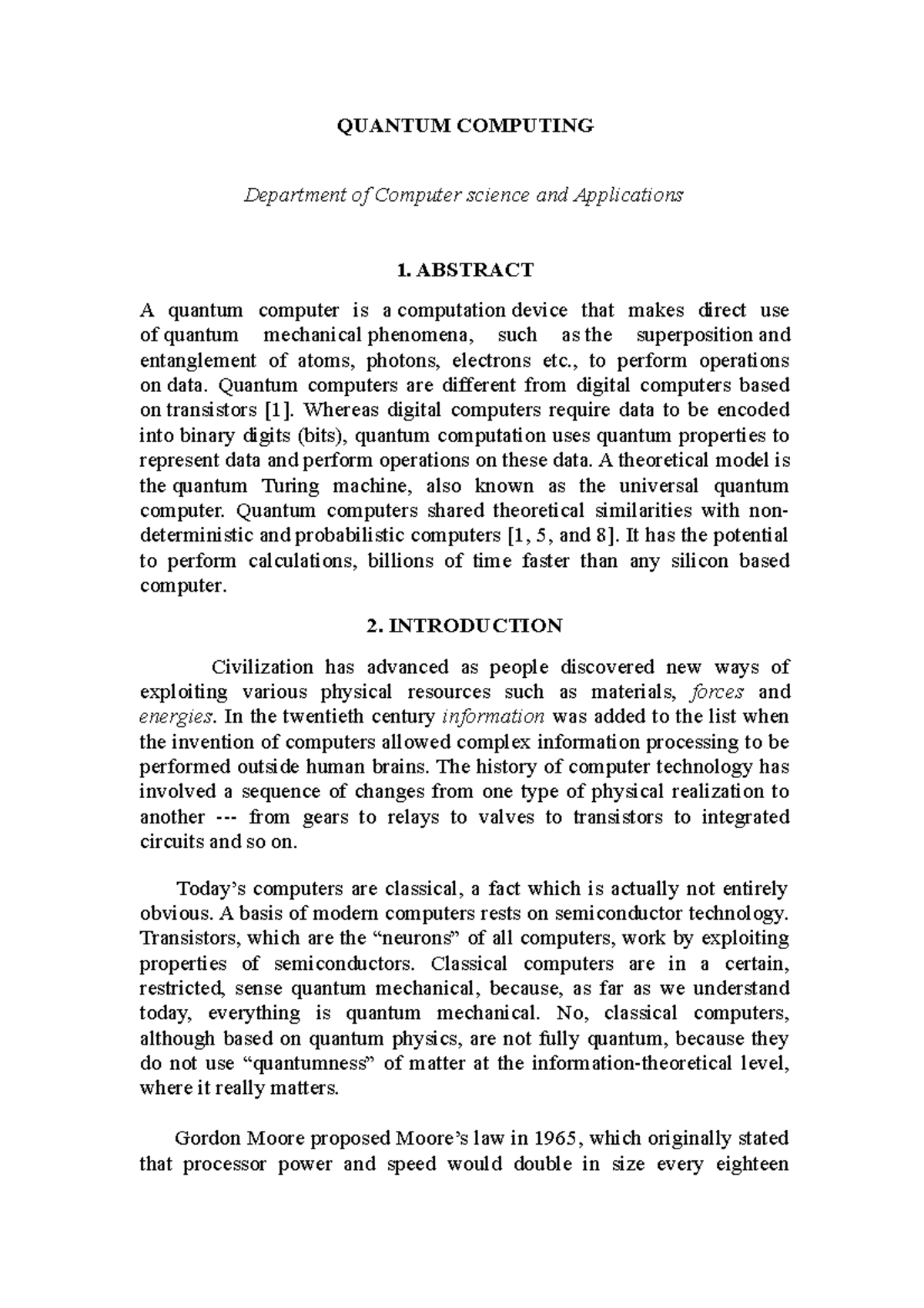 Quantum-Computing - .kindly look into the complete report - QUANTUM ...