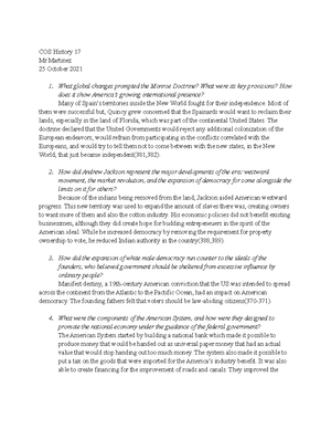 History Writing Assignment 1 - Rachel Cosloy History 17 16637 08/25 ...