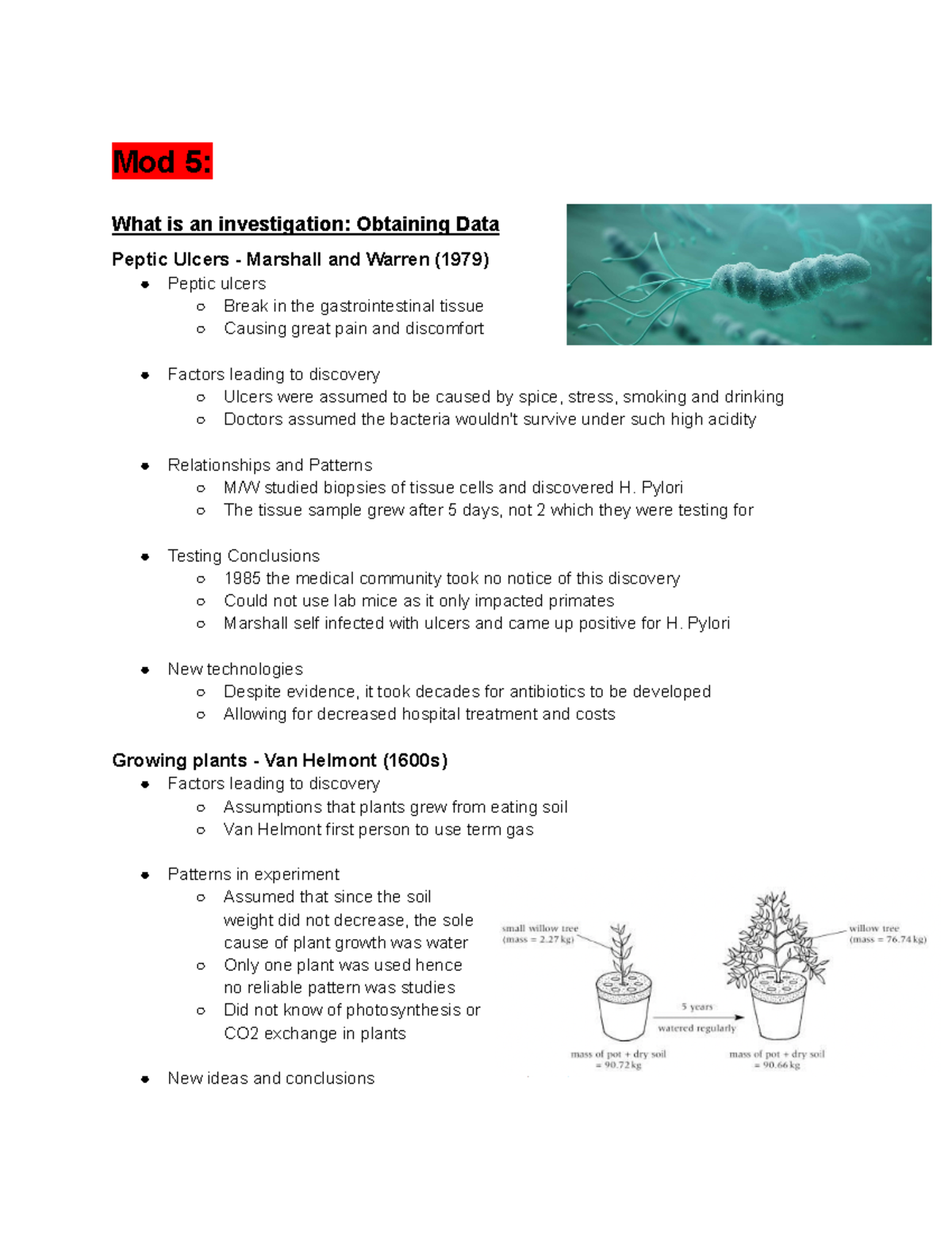 Yr 12 Investigating Science Summary - Mod 5: What is an investigation ...