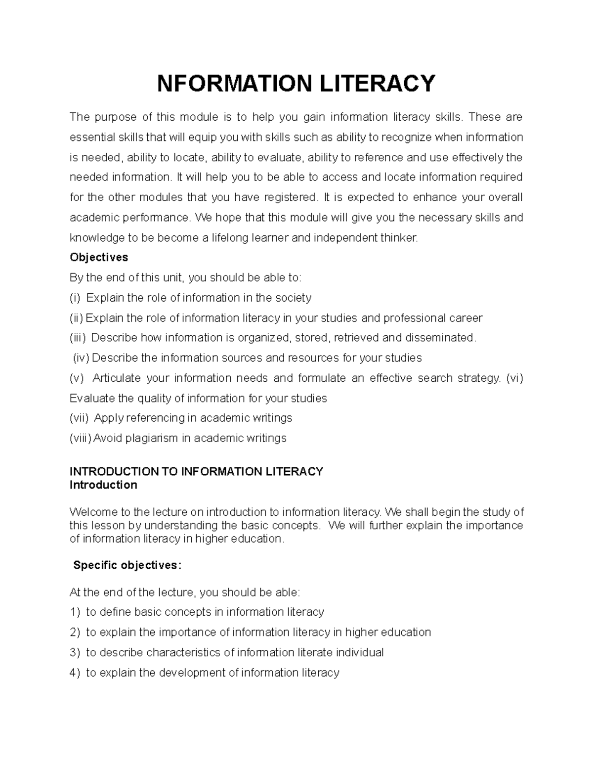 information Literacy - These are essential skills that will equip you ...