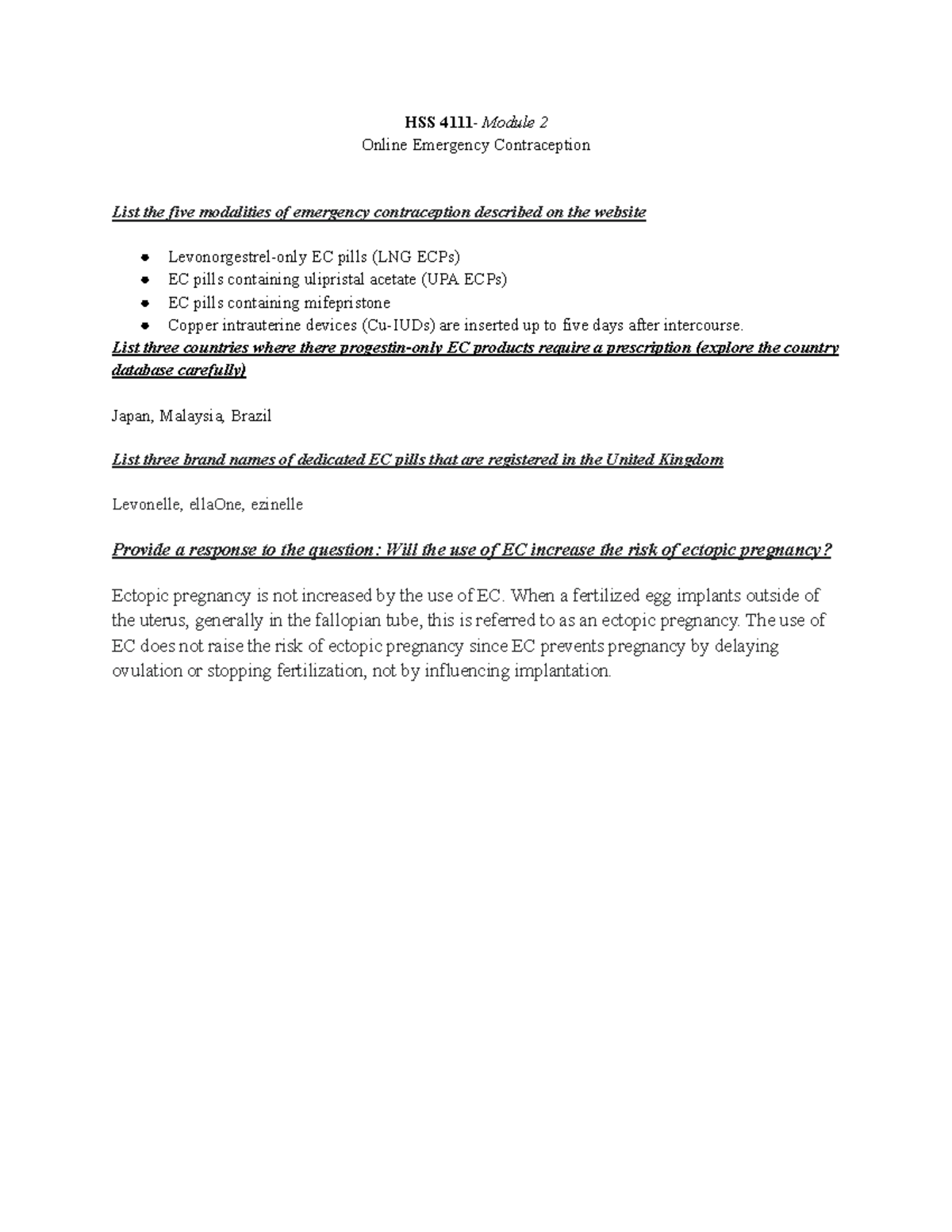 HSS 4111 Module 2 Part 2 - HSS 4111- Module 2 Online Emergency ...