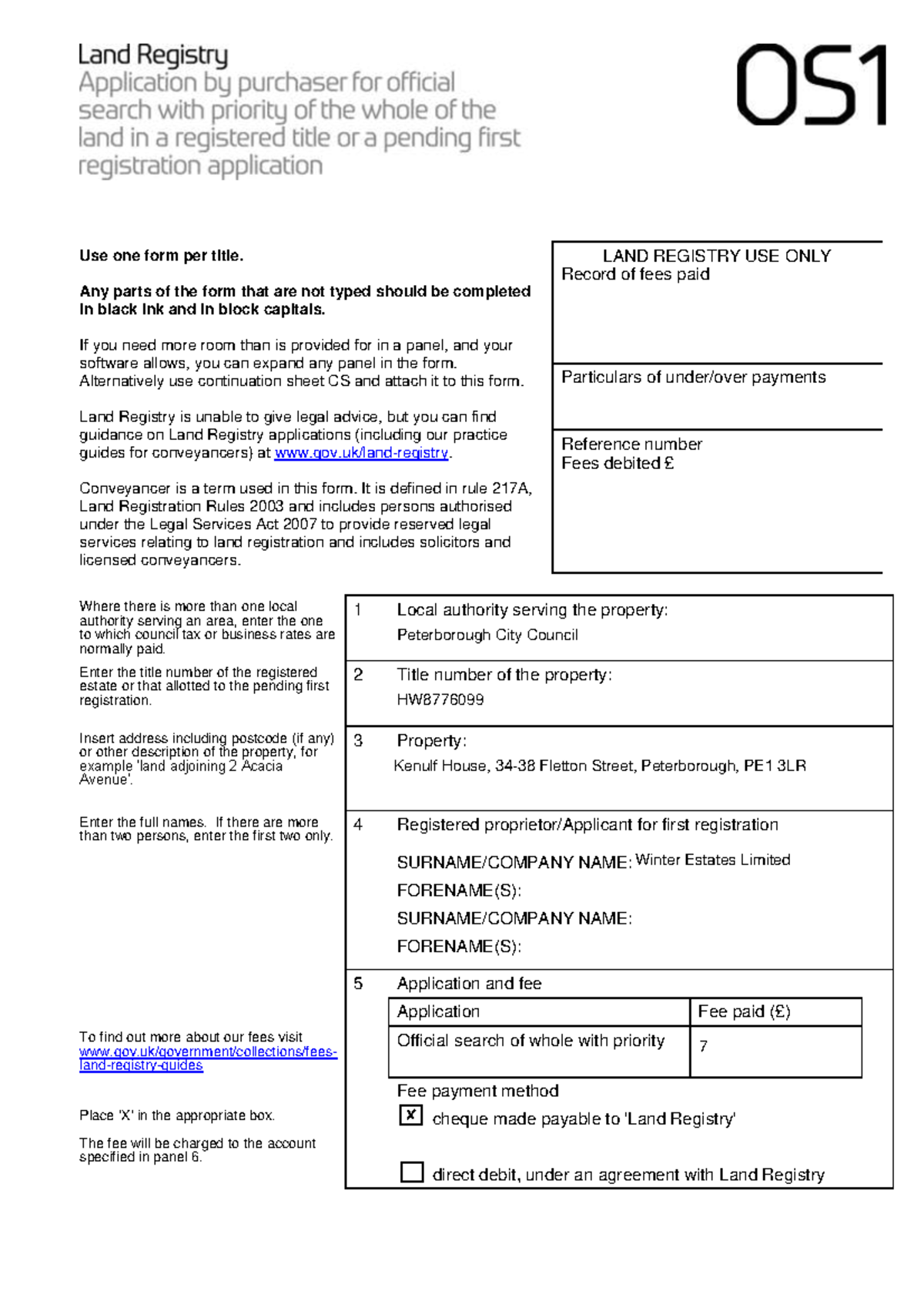 3. OS1 Form (Completed for Kenulf House Case Study) - Use one form per ...