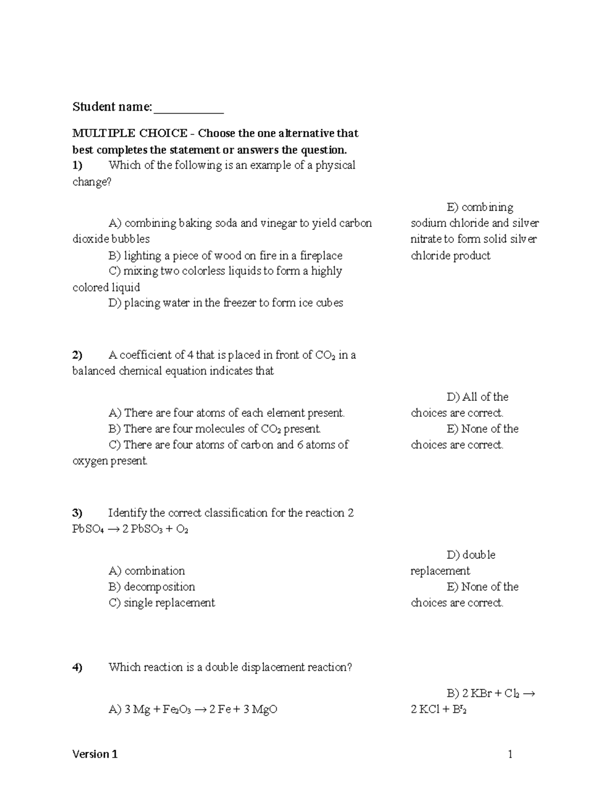 Chem 140A Fall 2022 Chapter 5 Homework - Student name ...