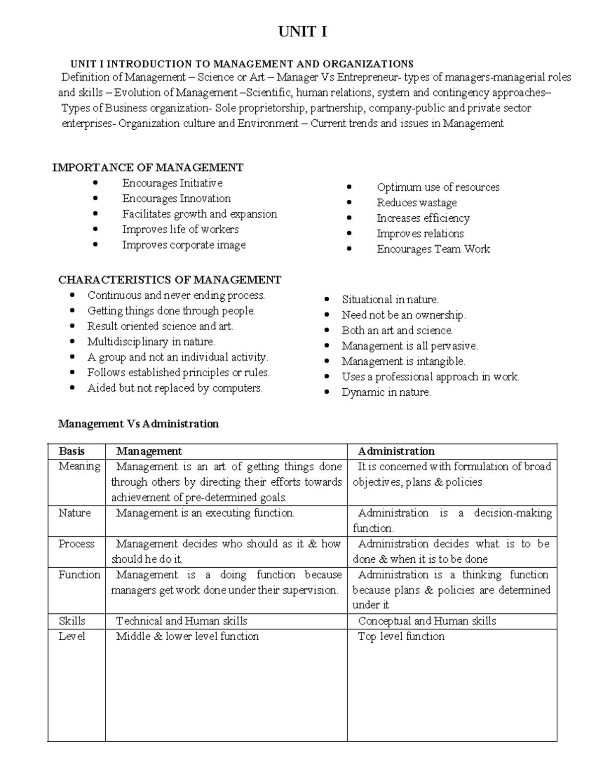 POM Notes - ZDXVN,.M;LKO[K[P;L - UNIT I UNIT I INTRODUCTION TO ...