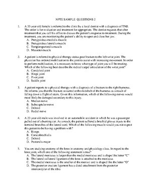Scorebuilders 1 - Practice test - A physical therapist reviews the ...