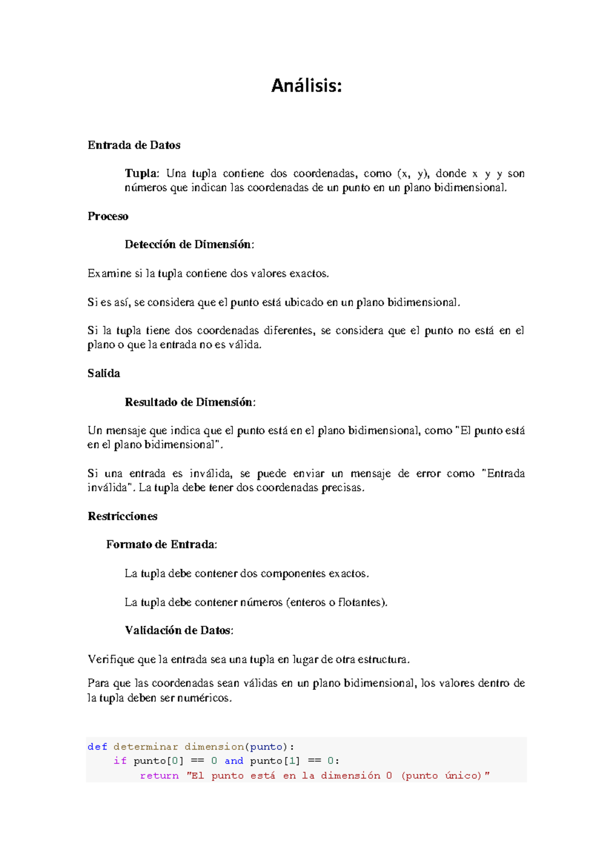 Leon - dede - Análisis: Entrada de Datos Tupla: Una tupla contiene dos ...