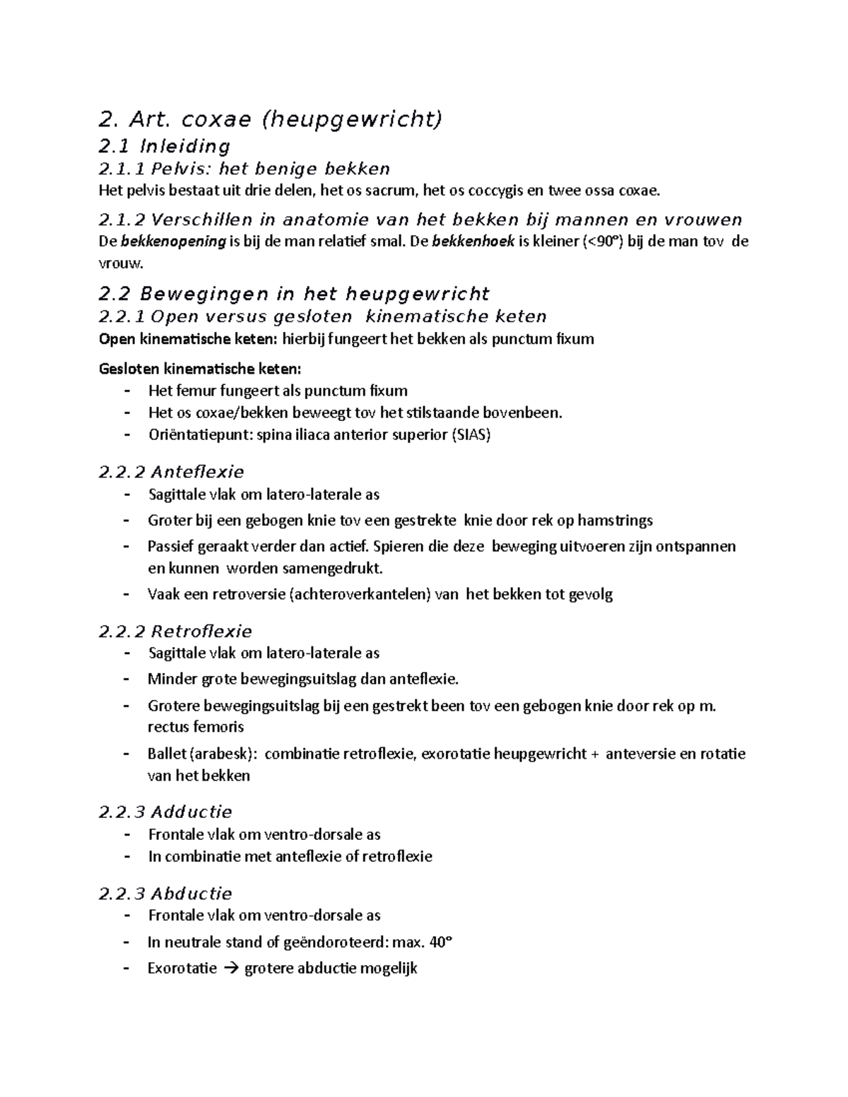 Heupgewricht (anatomie) - 2. Art. coxae (heupgewricht) 2 Inleiding 2.1 ...